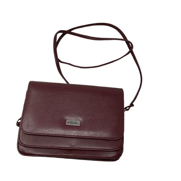 Buxton | Bags | Buxton Burgundy Faux Leather 2 Section Organizer Clutch ...